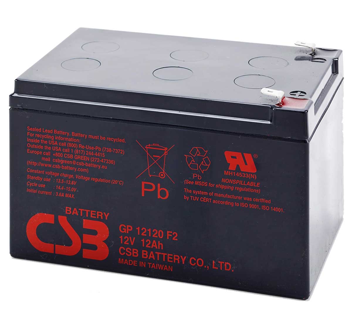 12V 12Ah CSB GP12120 | batteryexpertssa
